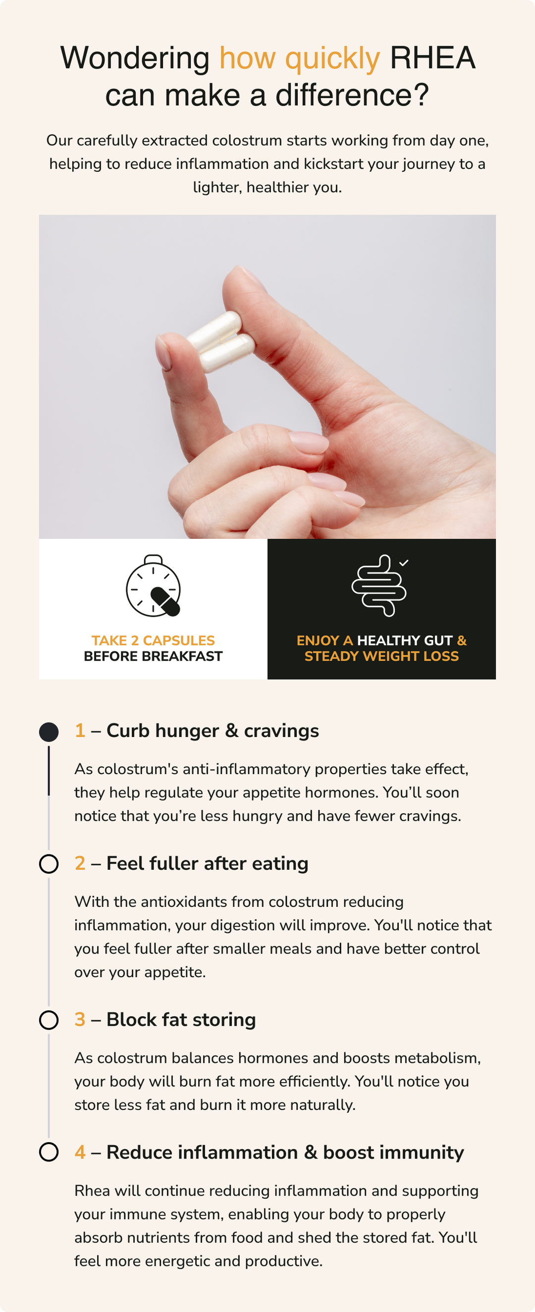 Colostrum Supplement | Rhea Essentials for reducing inflammation – RHEA Essentials